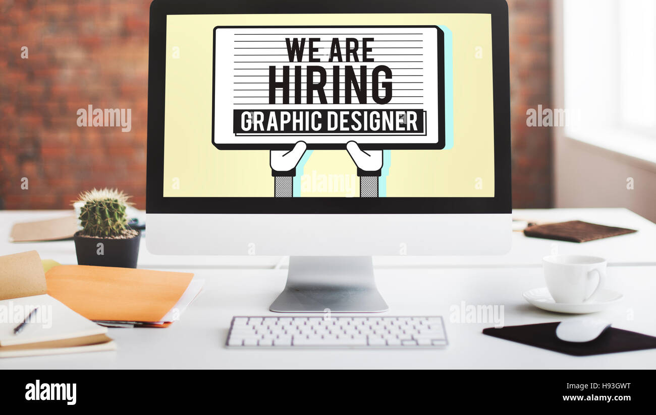 Hiring Graphic Designer Creative Sketch Visual Concept Stock Photo - Alamy