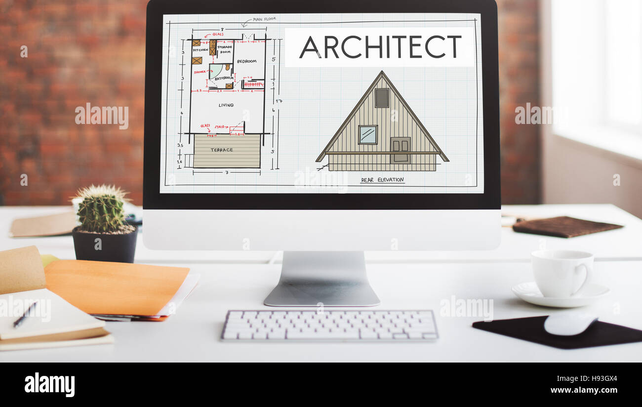 Architect Architecture Design Infrastructure Construction Concept Stock ...