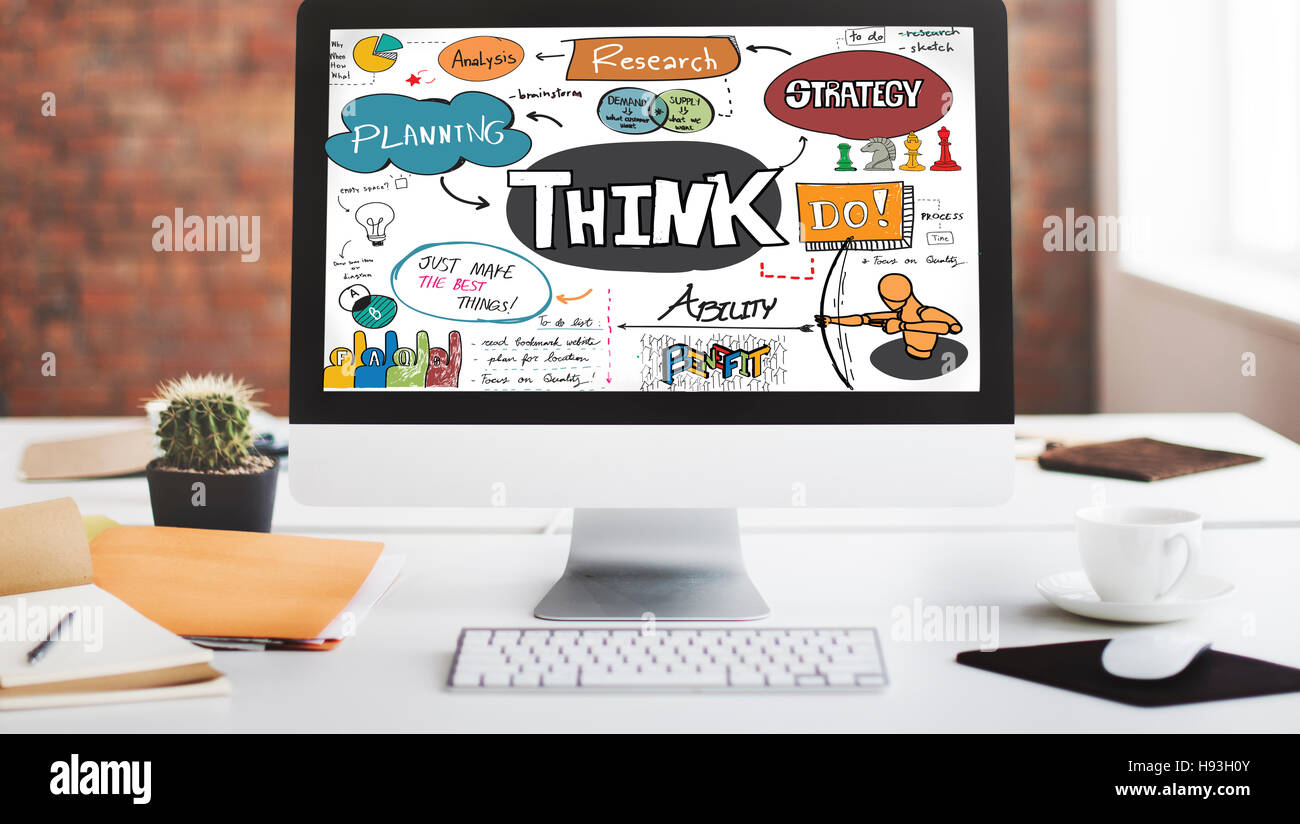 Think Thinking Planning Analyse Ideas Concept Stock Photo - Alamy