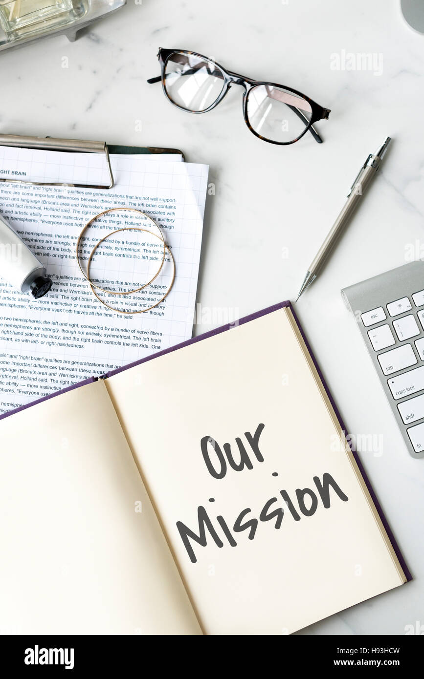 Our Mission Ideas Leadership Concept Stock Photo - Alamy
