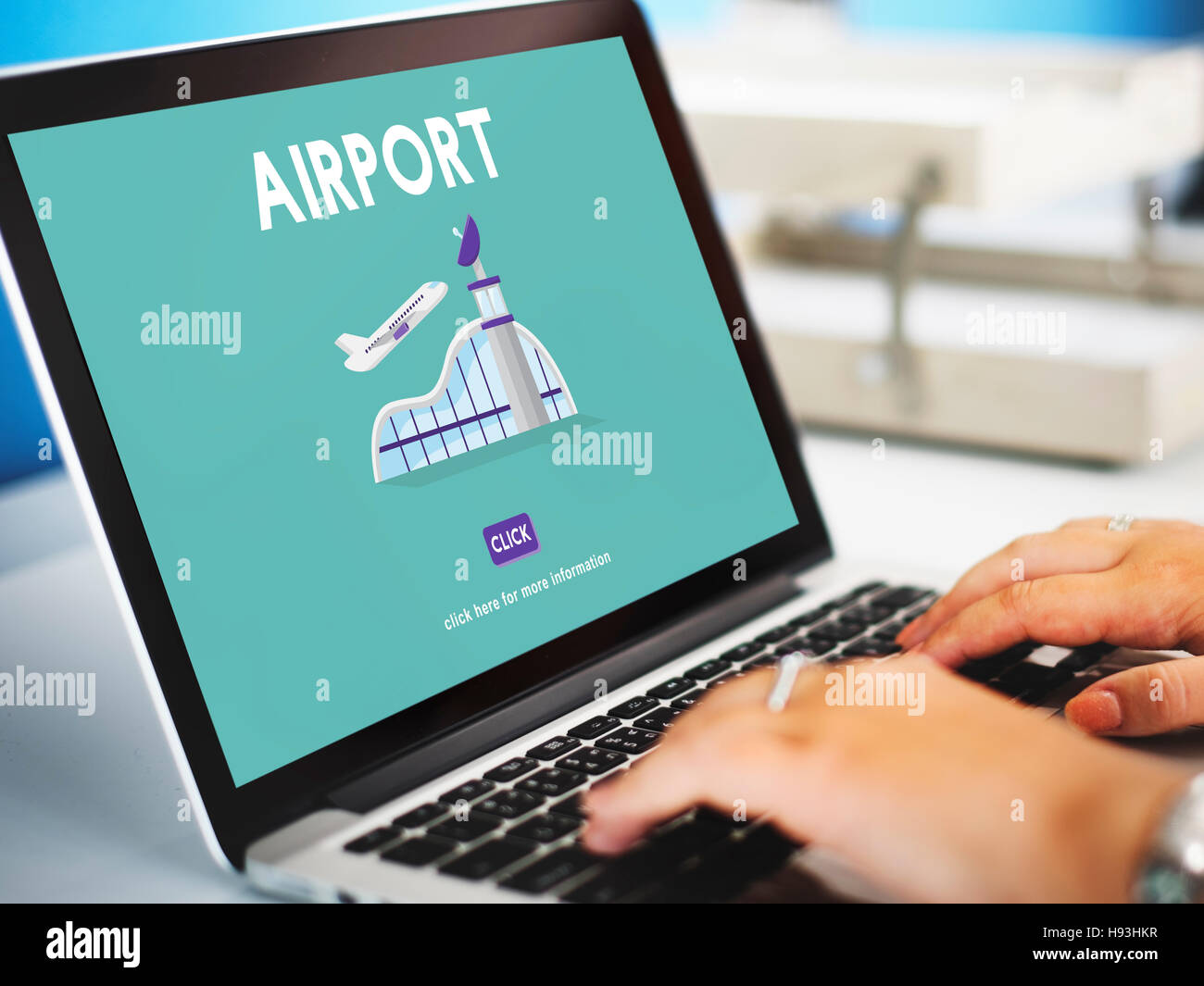 Airport Airplane Flight Destination Journey Concept Stock Photo - Alamy