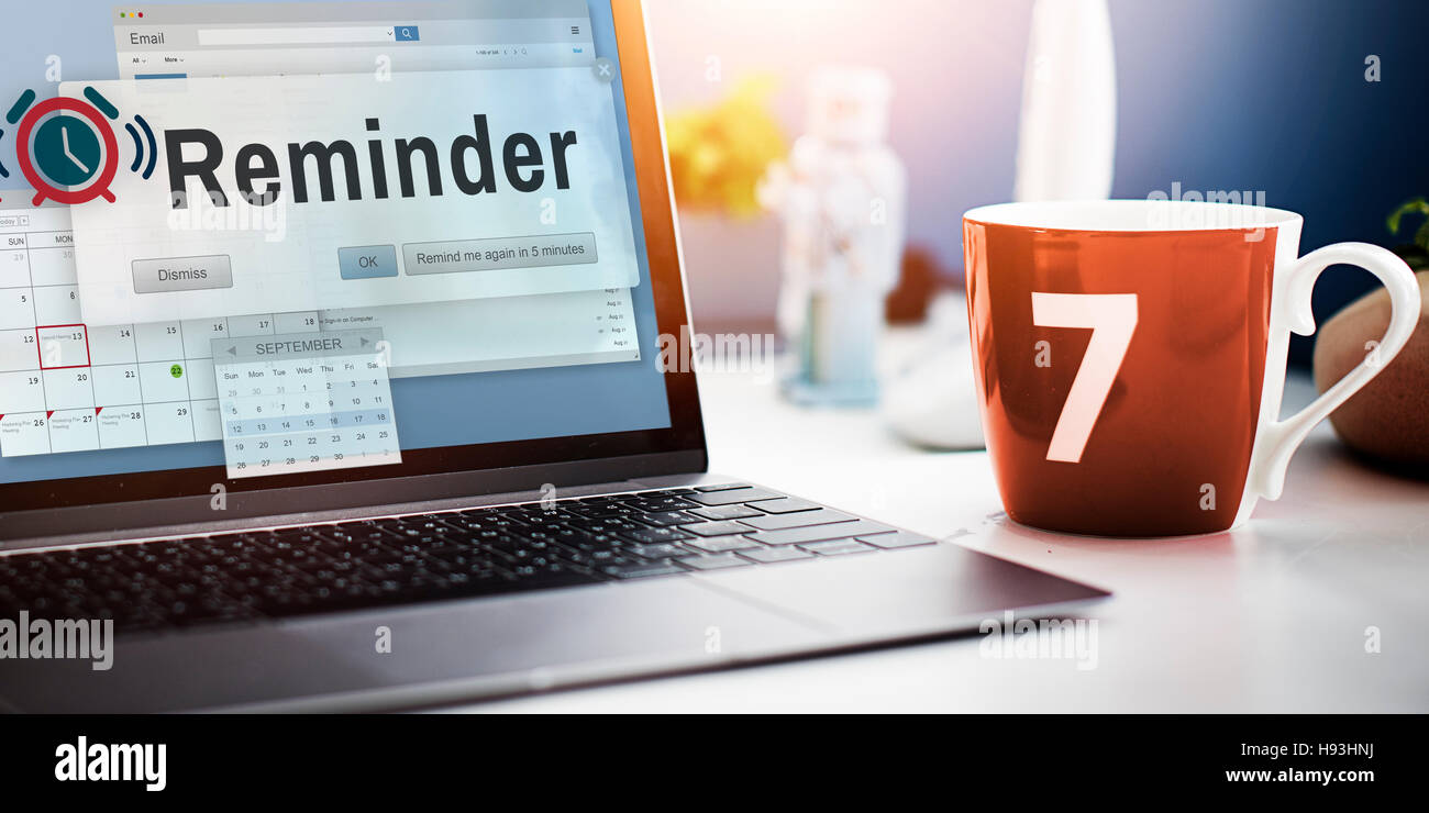 Reminder Planner Calendar Event Concept Stock Photo - Alamy