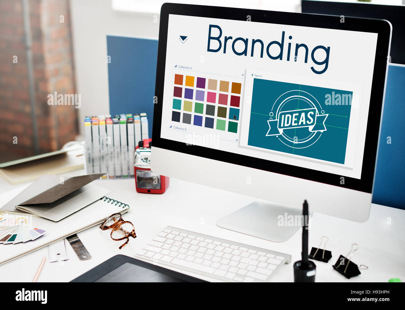 Branding Ideas Design Identitiy Marketing Concept Stock Photo - Alamy