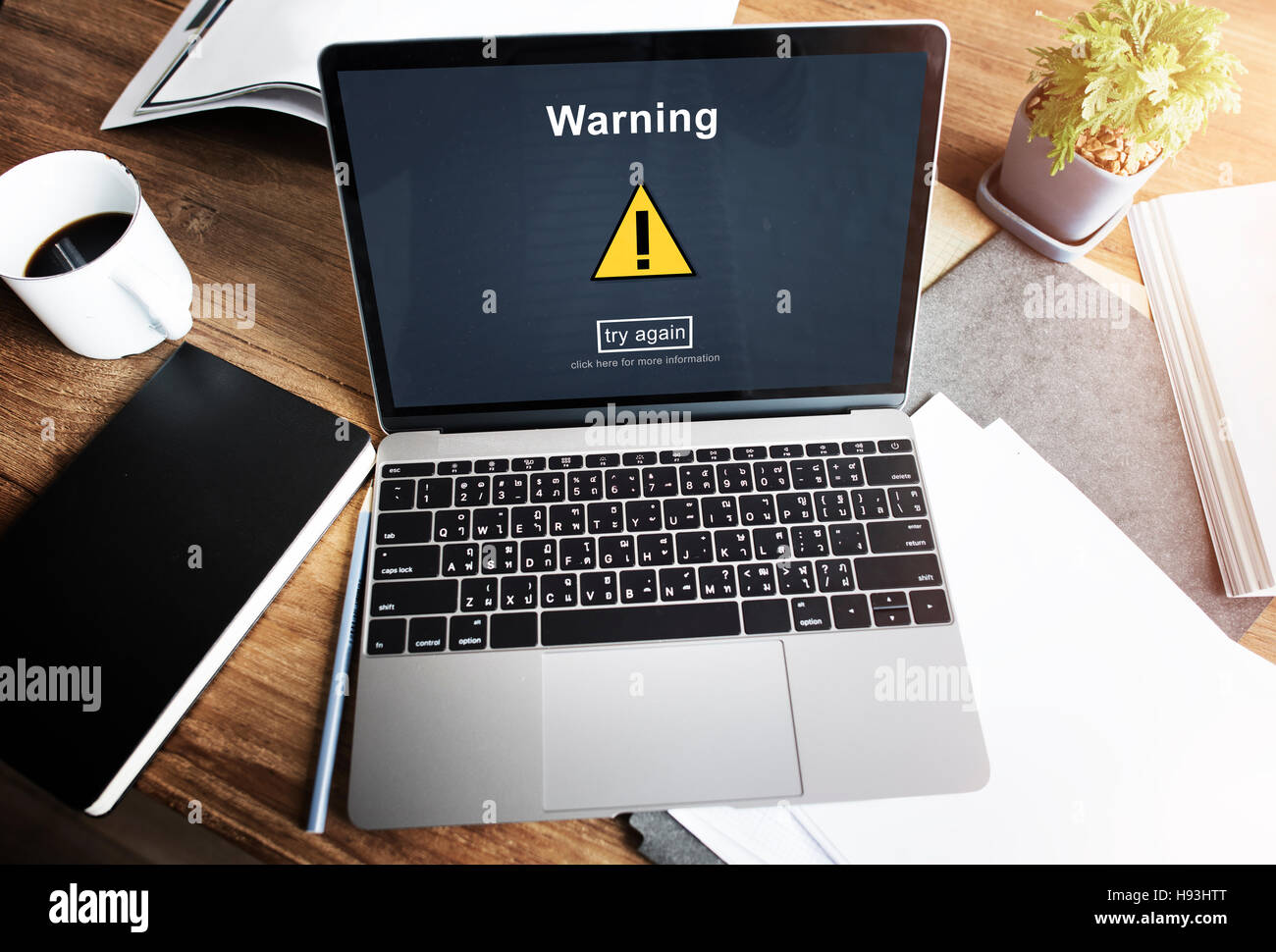 Warning Attention Alert Notification Security Sign Concept Stock Photo ...