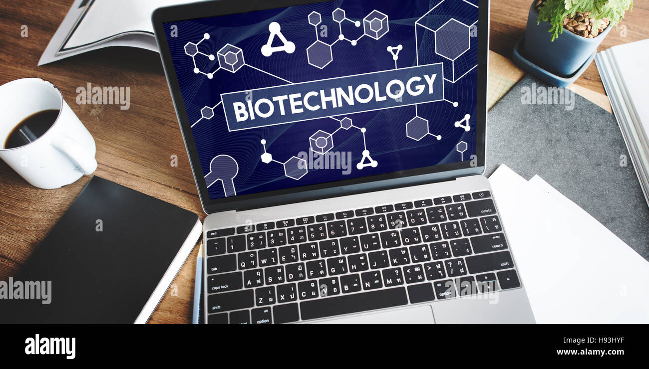 Biotechnology DNA Cell Molecule Experiment Research Concept Stock Photo ...