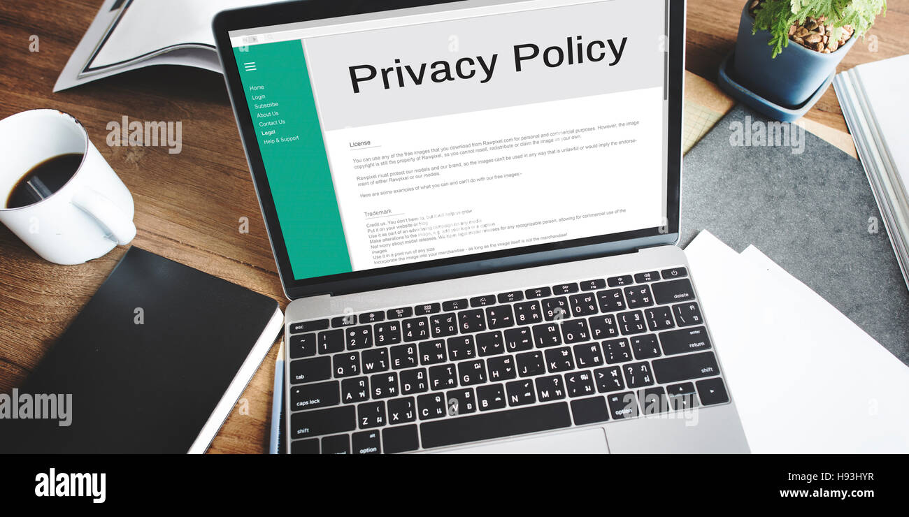 Privacy Policy Information Principle Strategy Rules Concept Stock Photo ...