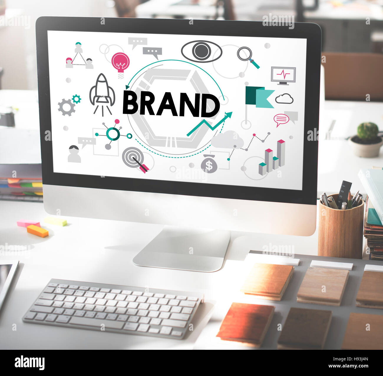 Brand Branding Advertising Commercial Marketing Concept Stock Photo - Alamy