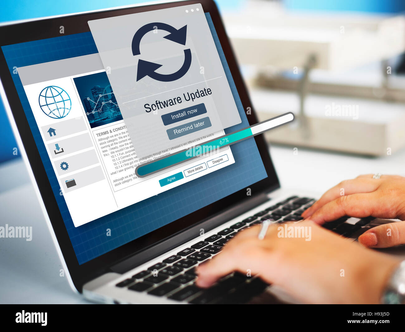 Software Update Installation Upgrade Data Concept Stock Photo - Alamy