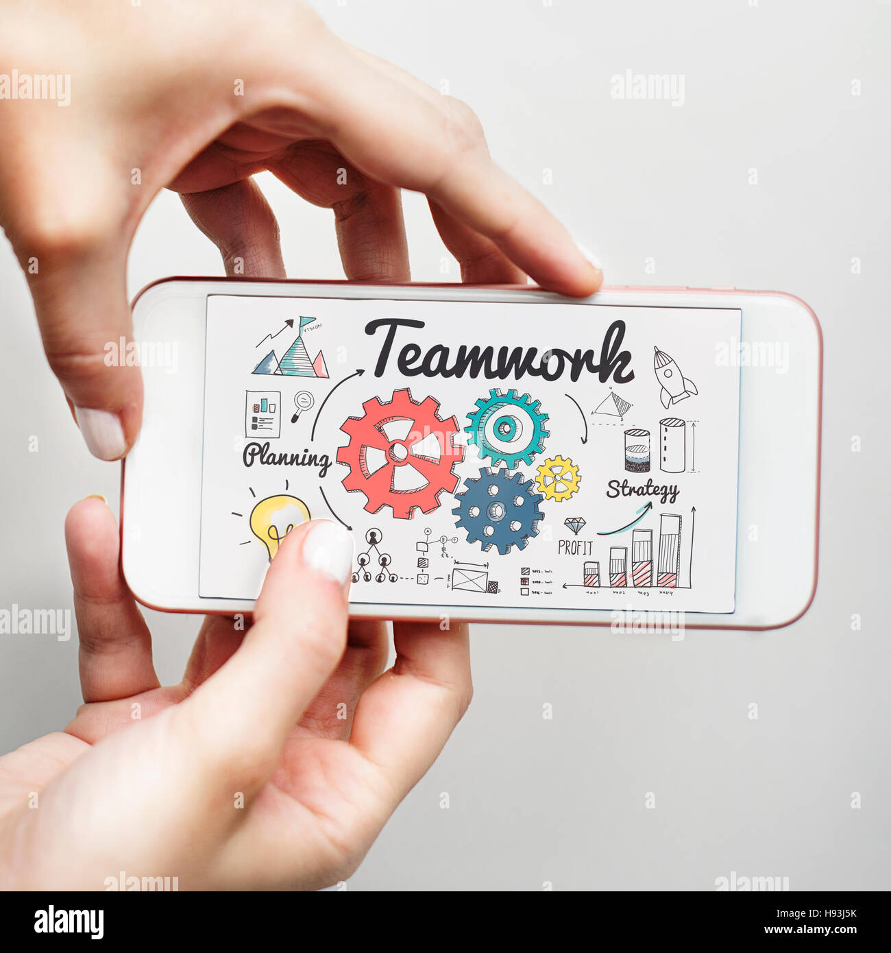 Teamwork Team Collaboration Connection Togetherness Unity Concept Stock ...