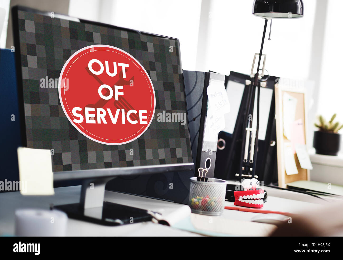 Out Of Service Sign Graphic Concept Stock Photo - Alamy