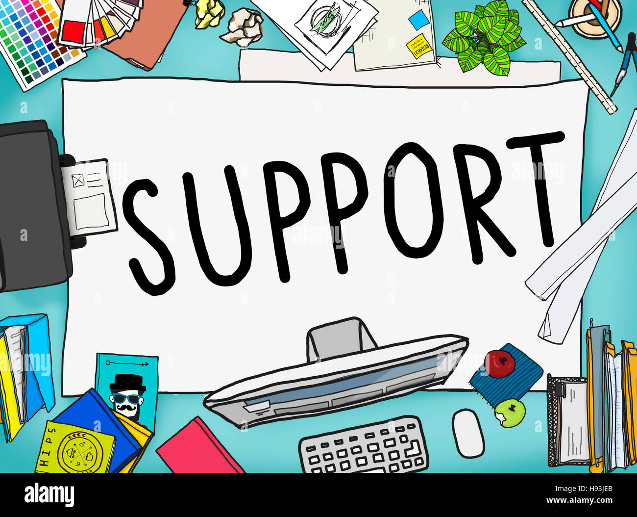 Support Teamwork Advice Assistance Togetherness Concept Stock Photo - Alamy