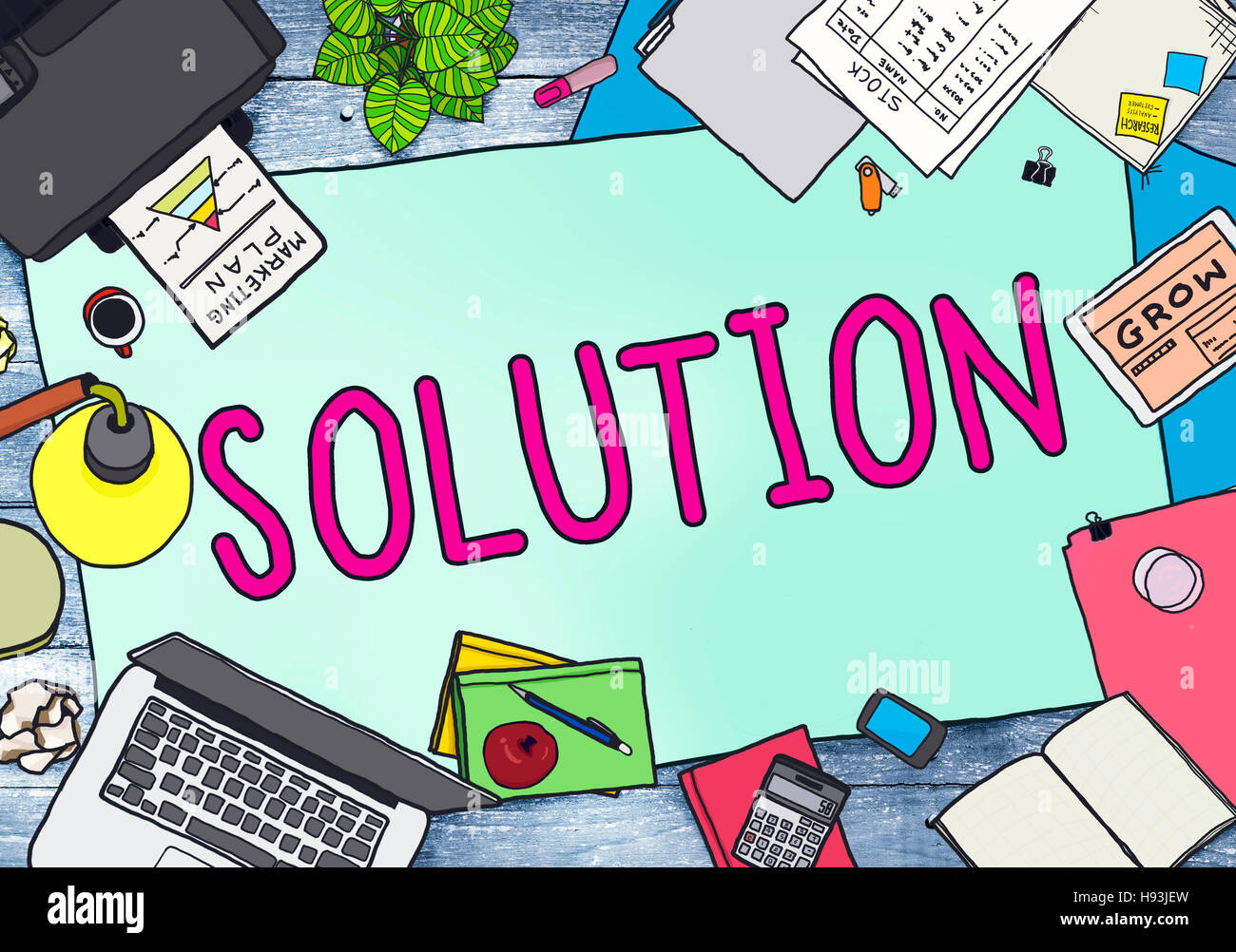 Solution Innovation Progress Strategy Decision Concept Stock Photo - Alamy