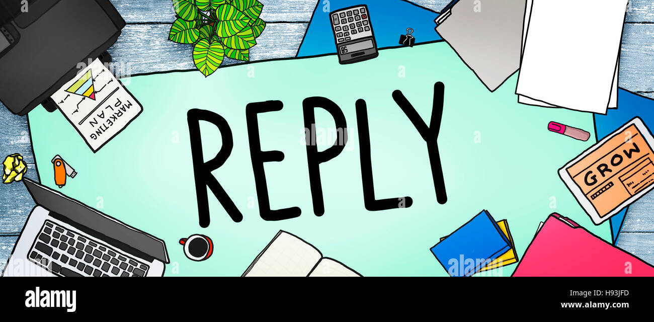 Reply Feedback Answers Information Questions Concept Stock Photo - Alamy
