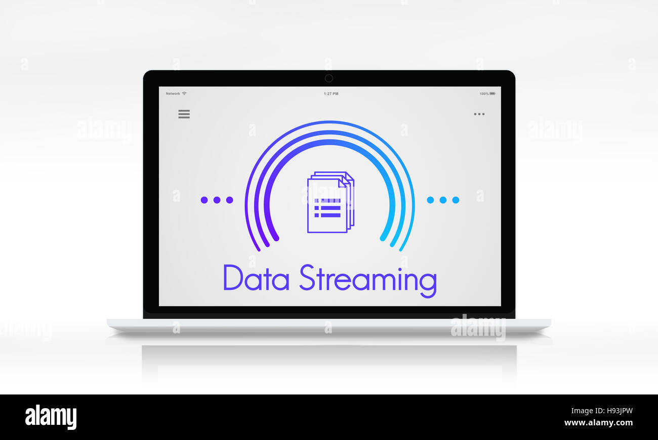 Data Streaming Connection Computer Technology Concept Stock Photo - Alamy