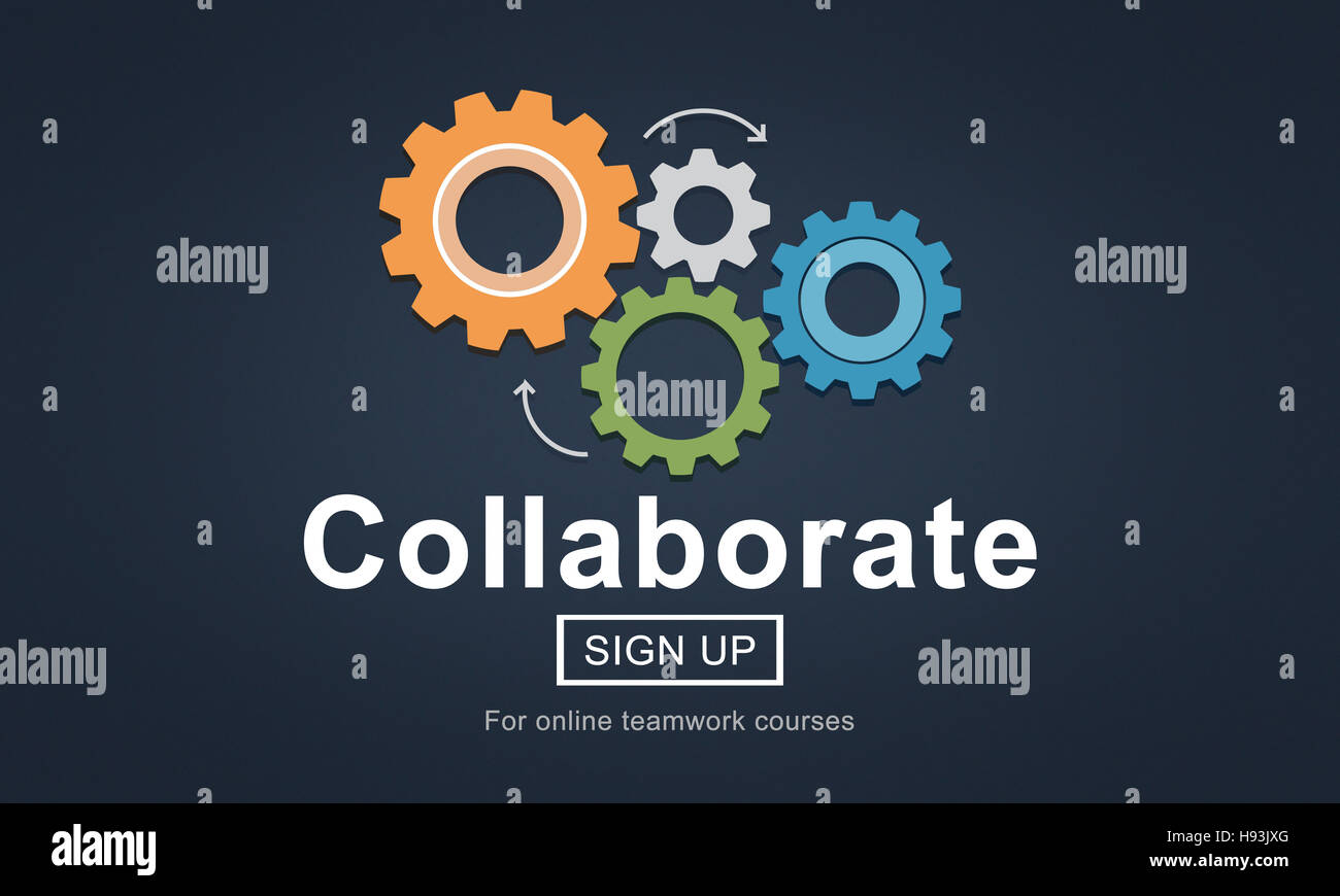 Collaborate Join Partnership Support Togetherness Concept Stock Photo ...