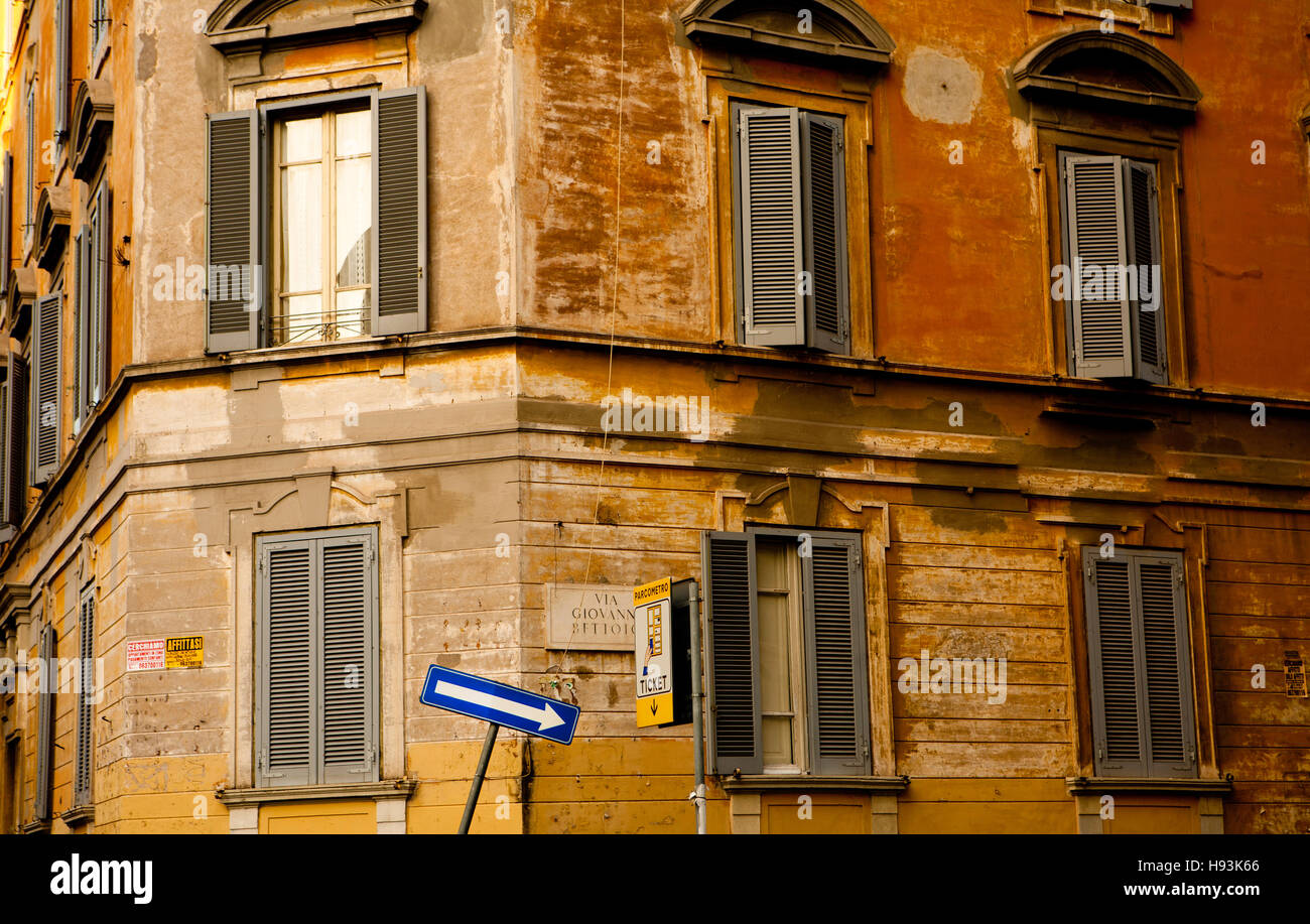 One Way Arrow in Italy Stock Photo - Alamy