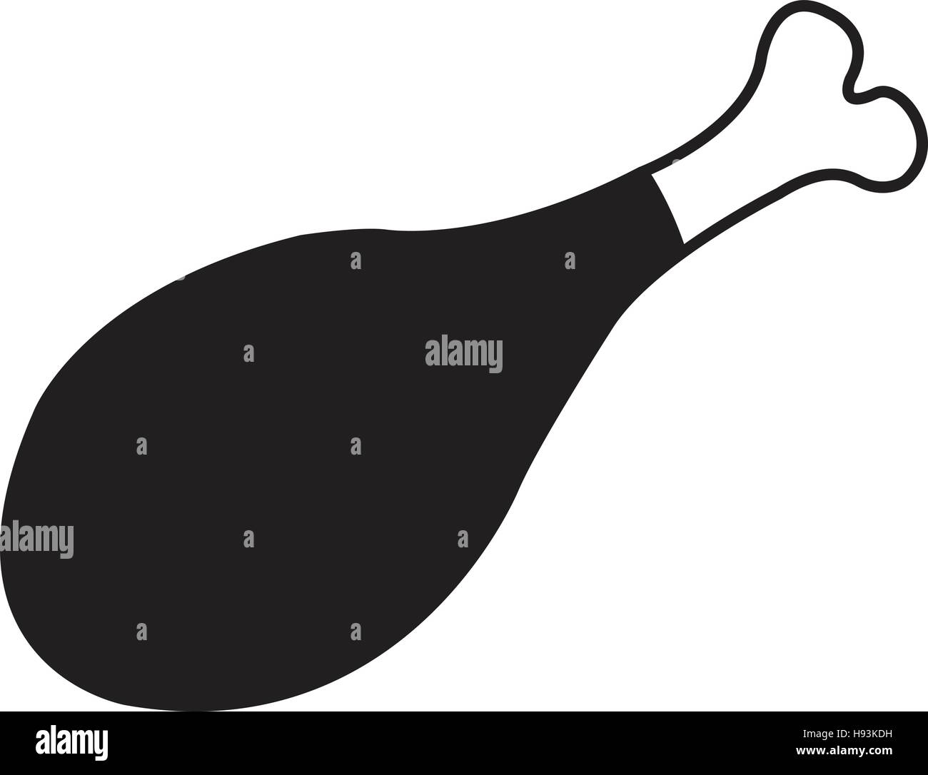Chicken Leg Icon Stock Vector Image & Art - Alamy