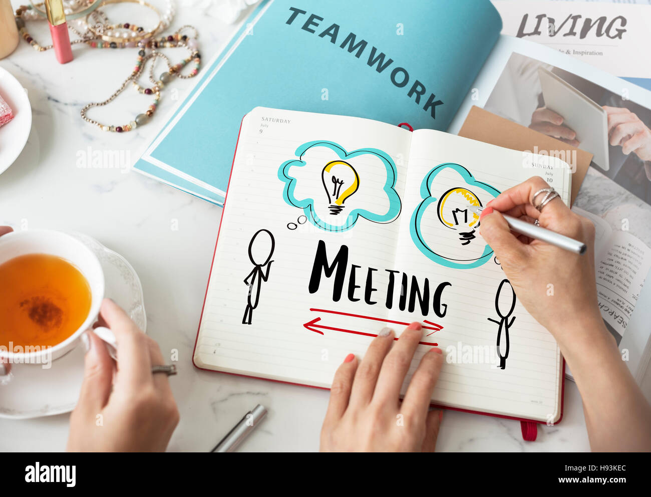 Creativity Ideas Brainstorm Communication Light Bulb Concept Stock ...