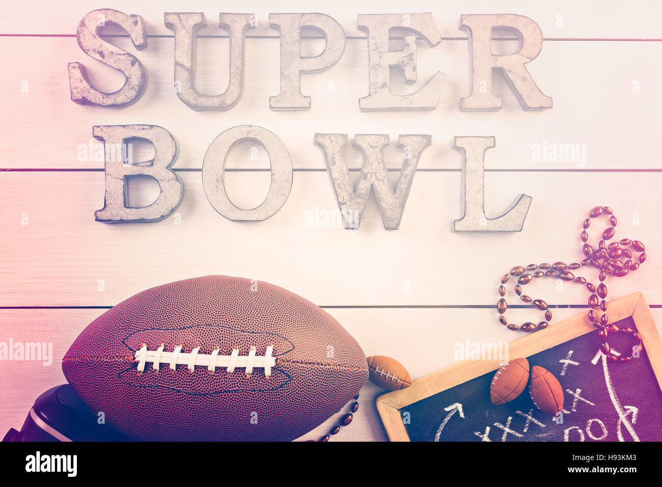 Game day football party table Stock Photo - Alamy