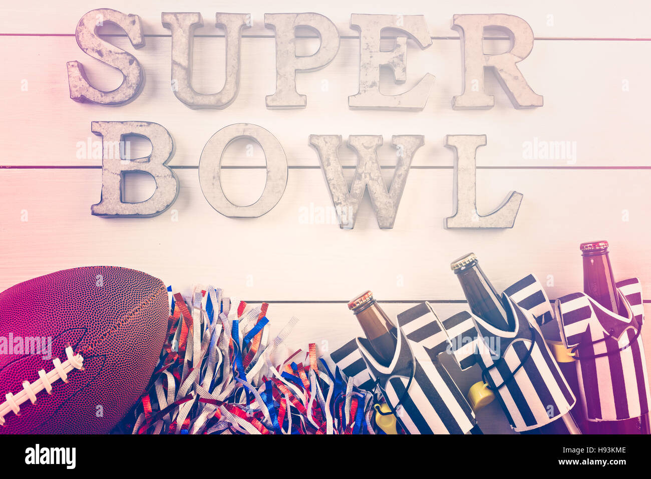 Game day football party table Stock Photo - Alamy