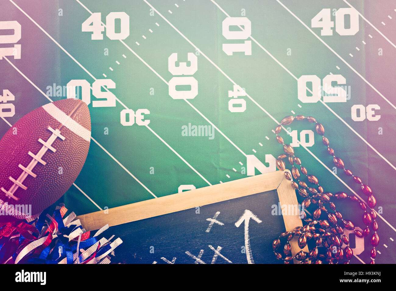 Game day football party table Stock Photo - Alamy