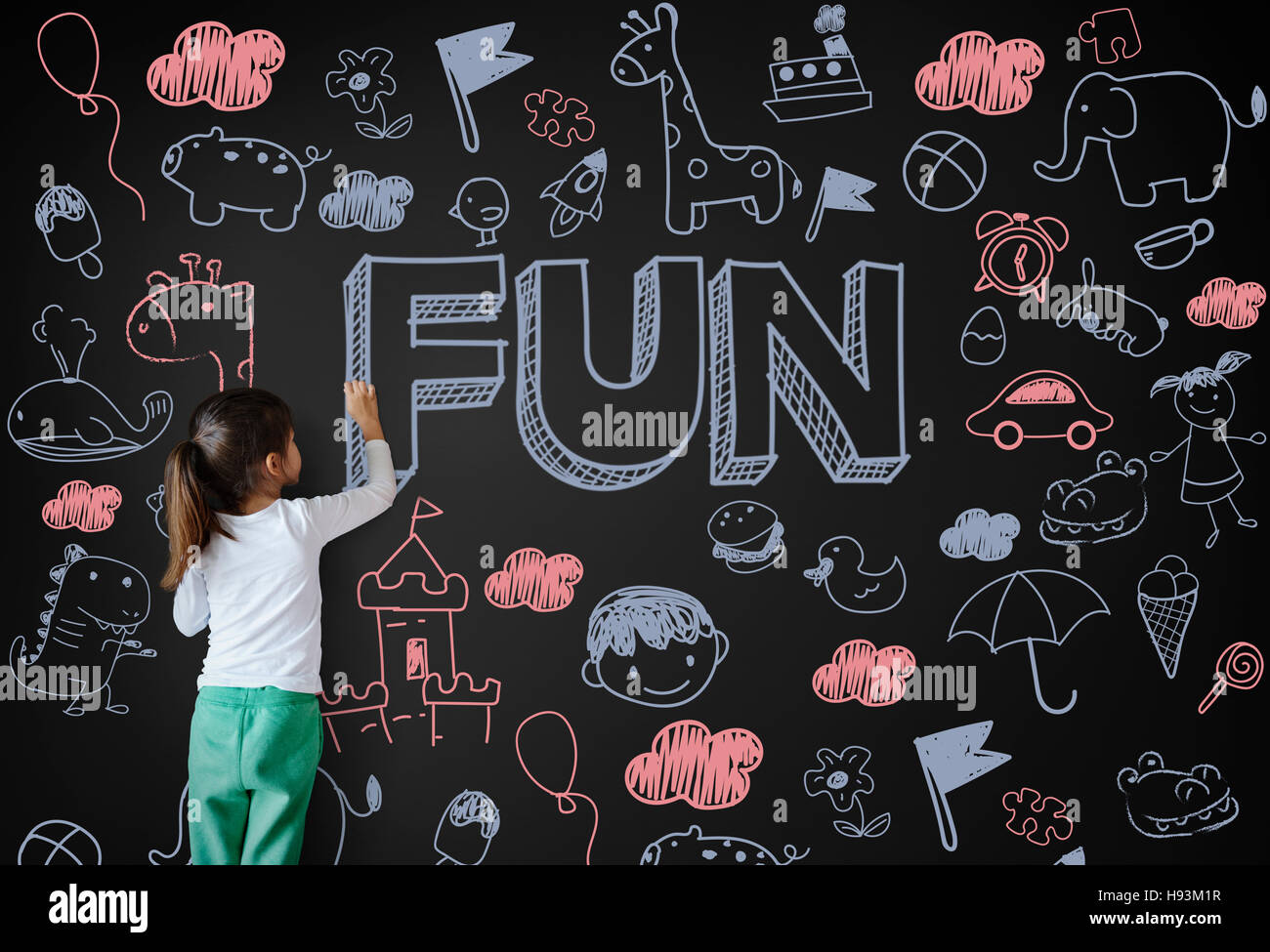 Kids Children Joy Happy Child Concept Stock Photo - Alamy