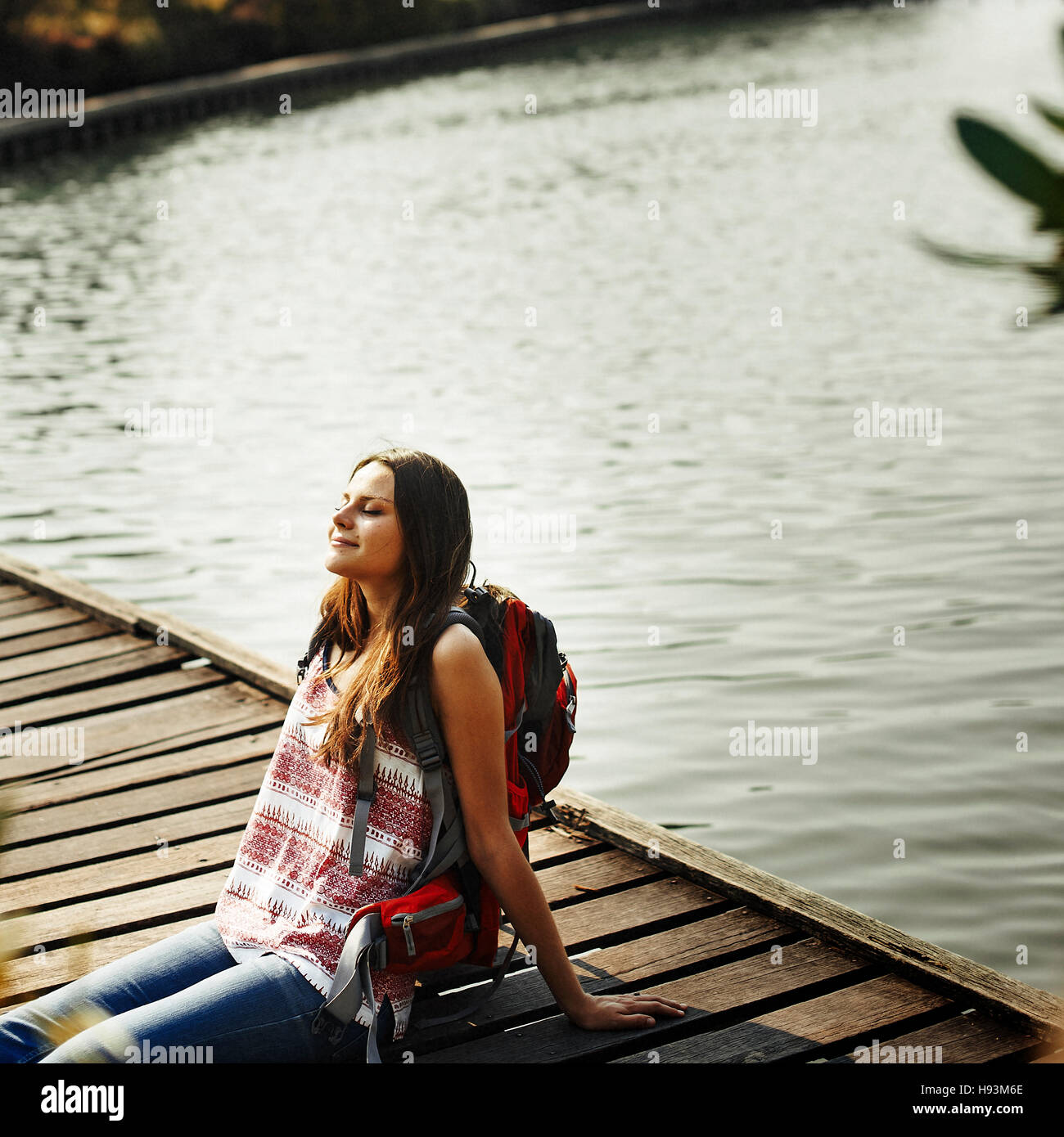 Wanderlust Traveler Lifestyle Nature Trip Concept Stock Photo - Alamy