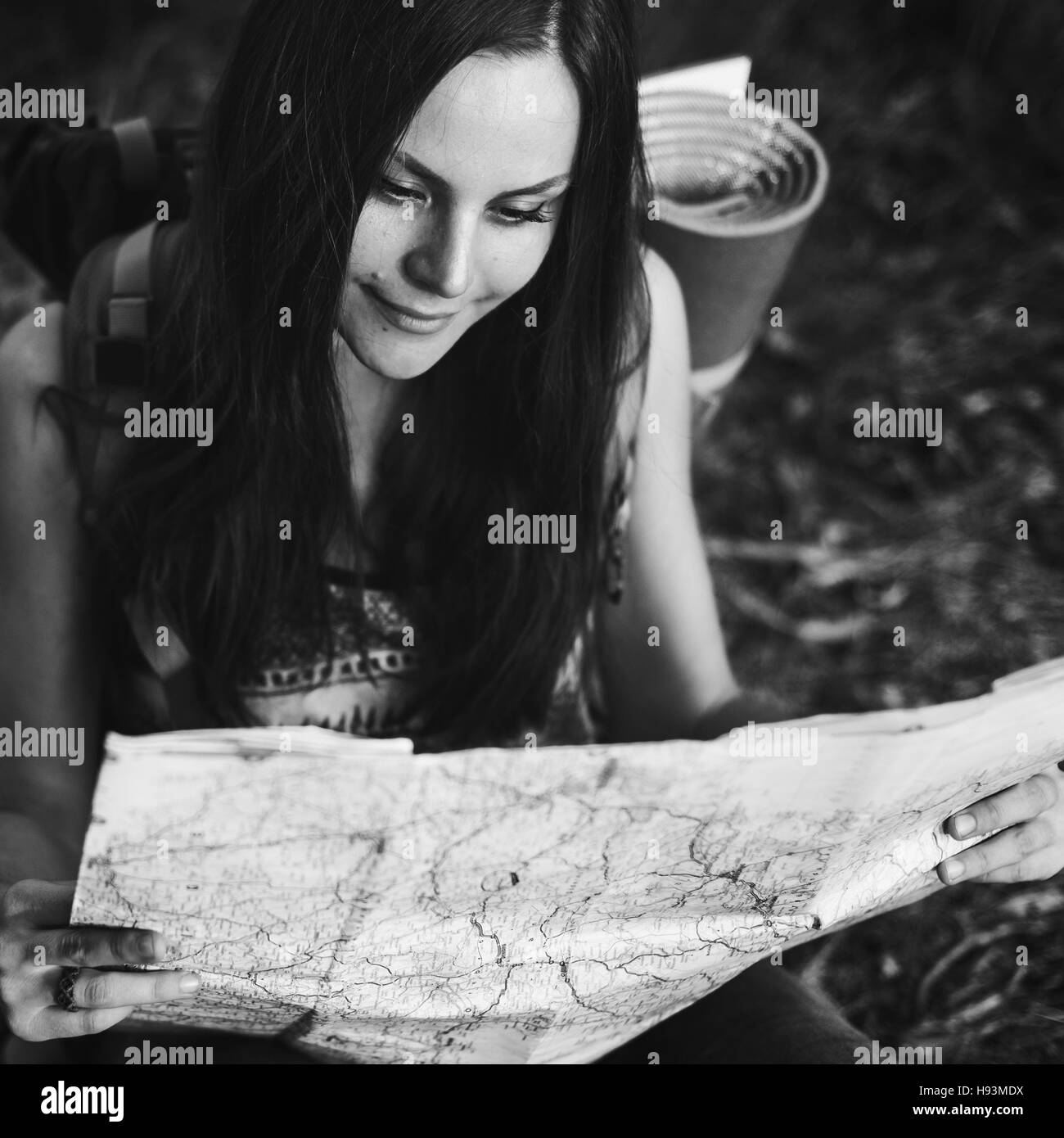 Map Direction Journey Wanderlust Explore Route Concept Stock Photo - Alamy