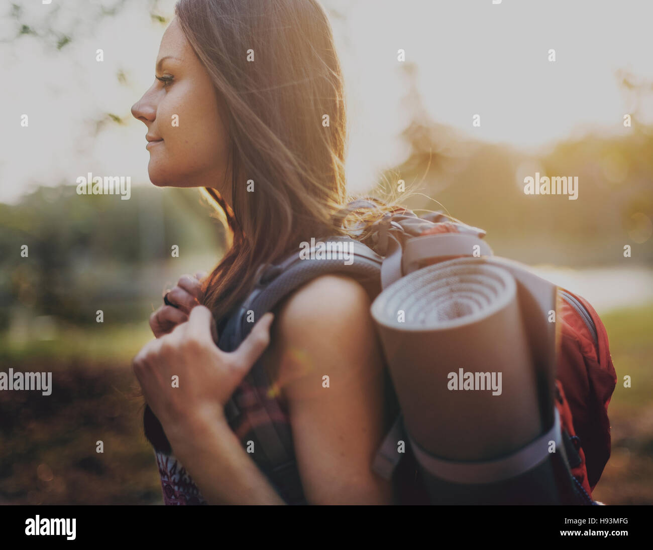 Wanderlust Traveler Lifestyle Nature Trip Concept Stock Photo - Alamy