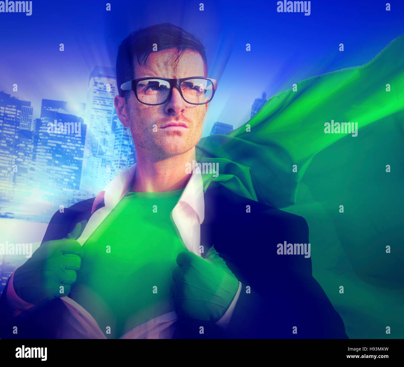 Strong Superhero Professional Leadership Business Victory Concept Stock ...