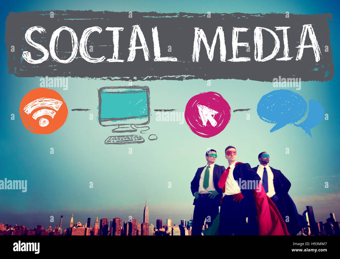 Social Media Social Networking Technology Connection Concept Stock ...