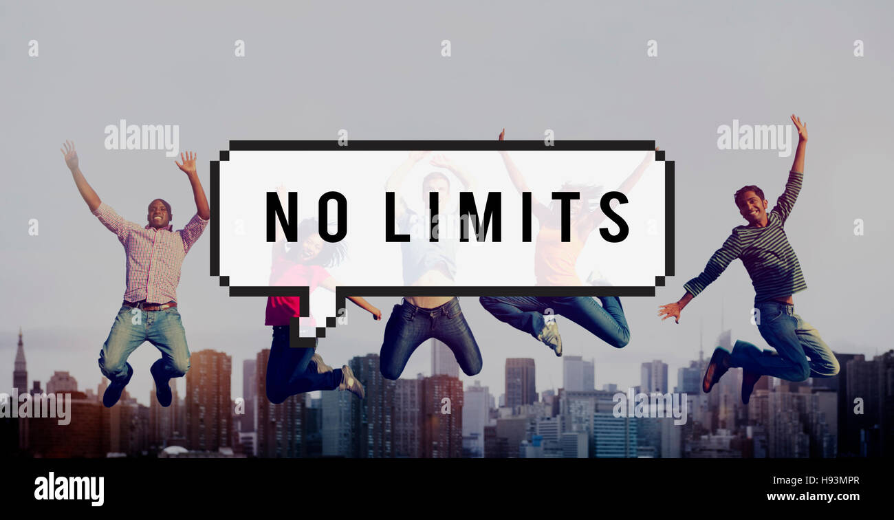 No Limits Free Inspire Positive Thinking Success Concept Stock Photo ...