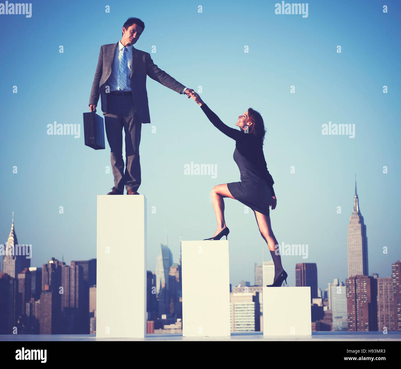 Partners helping progress hi-res stock photography and images - Alamy