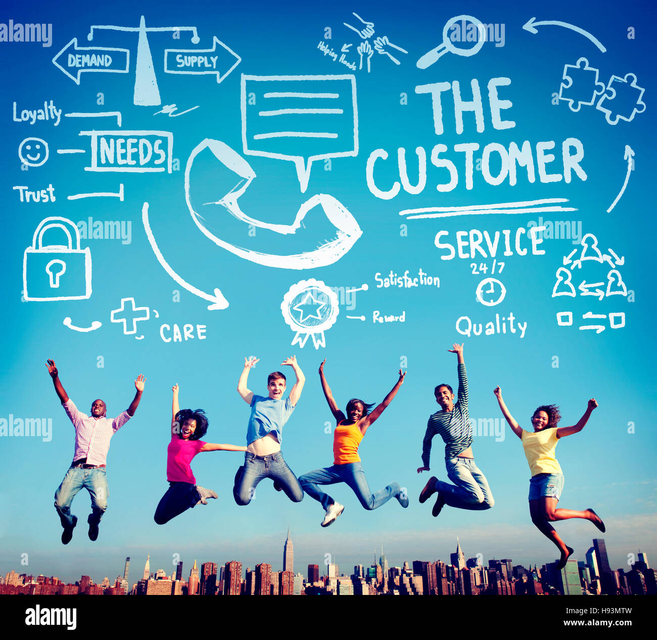 Customer Service Support Solution Assistance Aid Concept Stock Photo ...