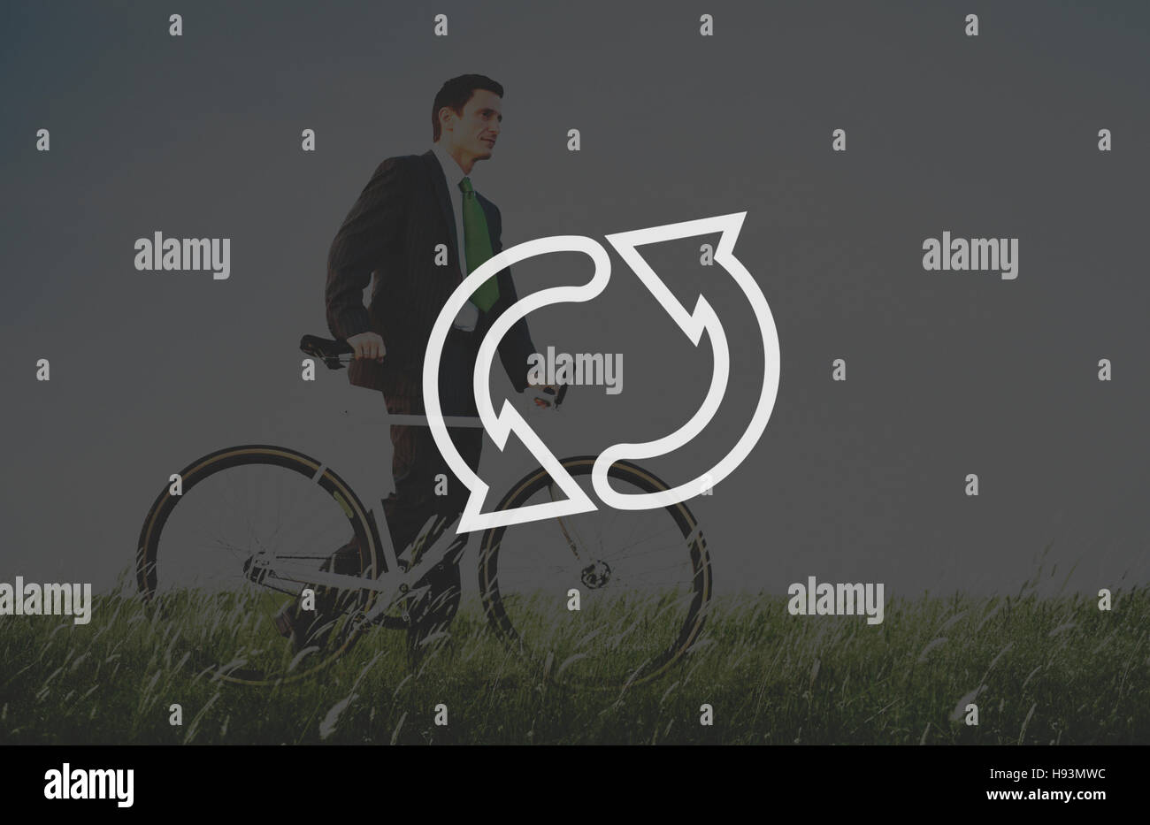 Recycle Environmental Conservation Cycle Symbol Concept Stock Photo - Alamy