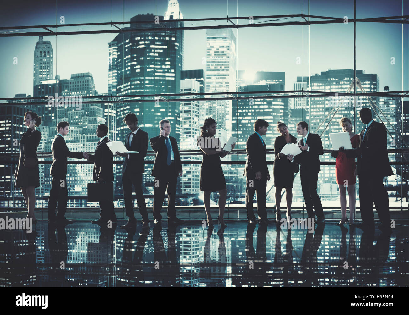 Business People Interaction Communication Working Concept Stock Photo ...