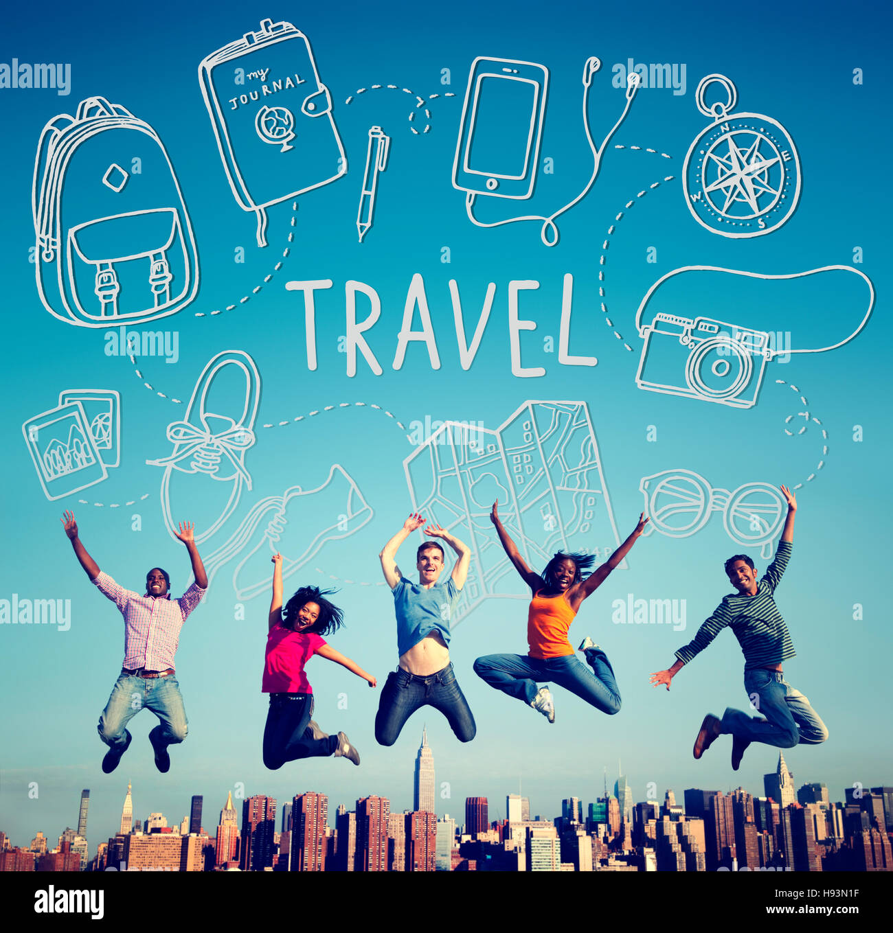 Travel Holiday Tourism Transportation Vacation Concept Stock Photo - Alamy