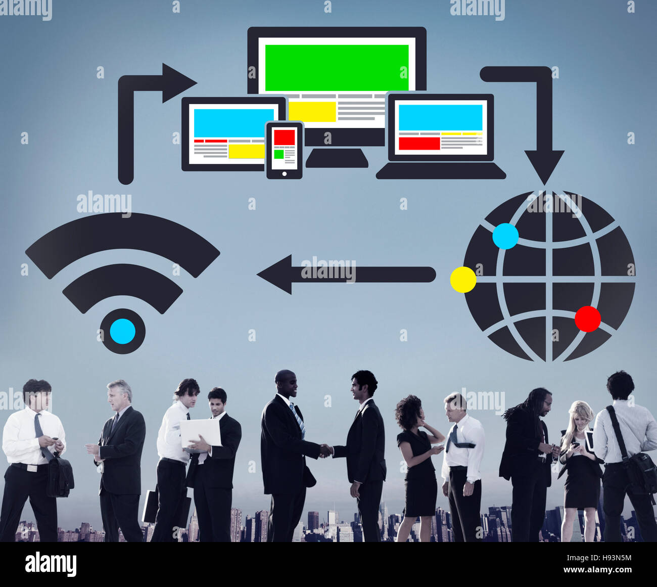 Computer Network Internet Technology Connection Concept Stock Photo - Alamy