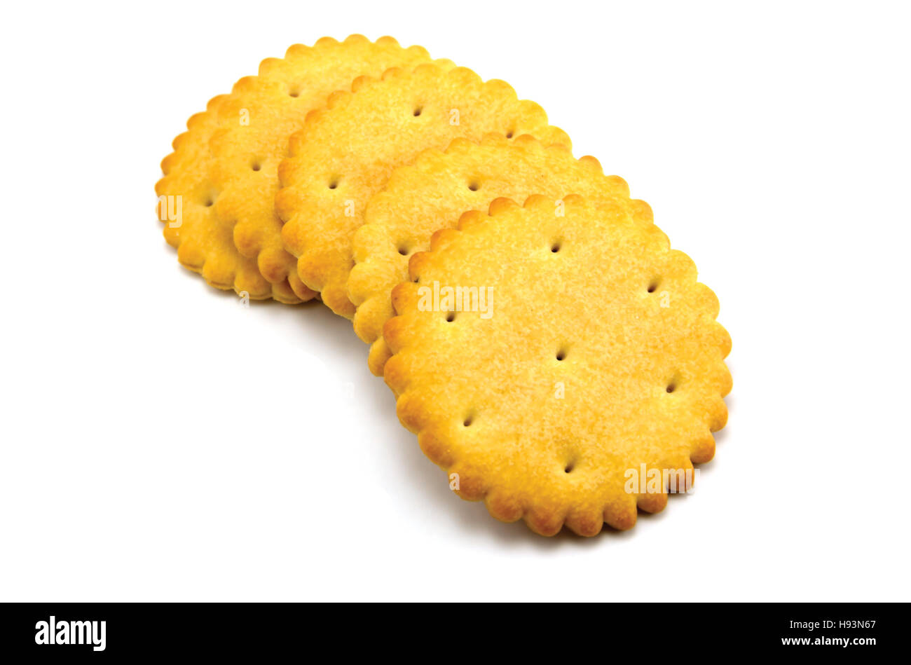 Round cracker stack, isolated large detailed macro closeup Stock Photo ...