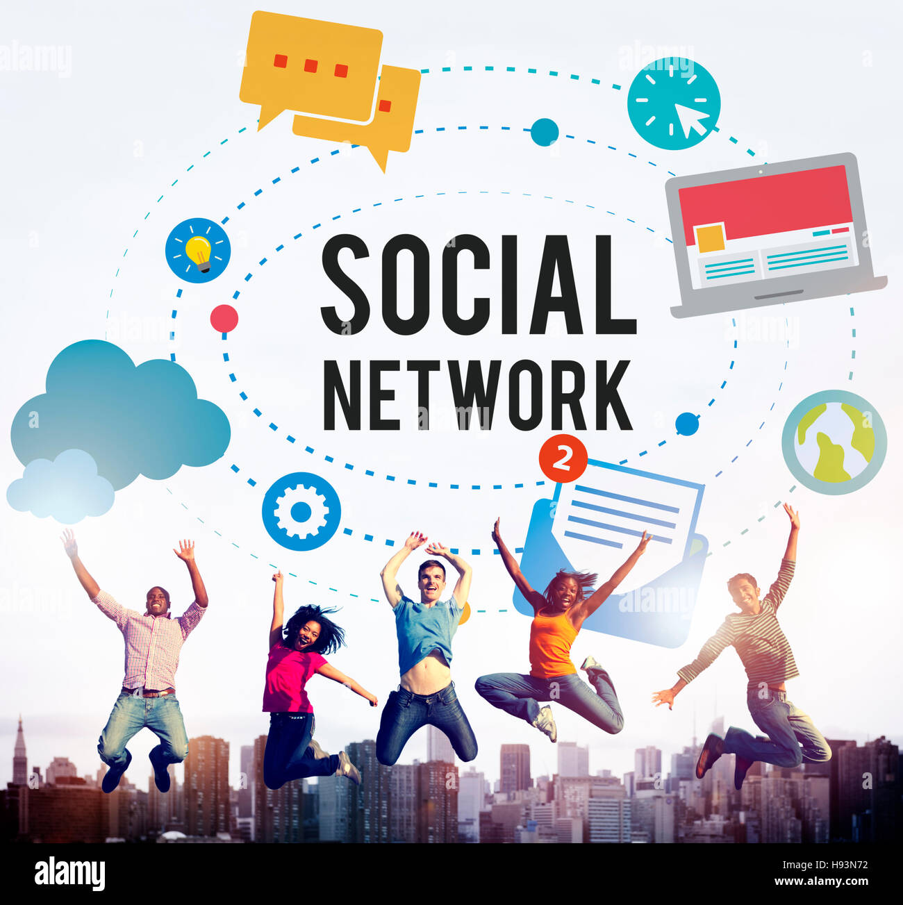 Social Media Network Online Internet Concept Stock Photo - Alamy