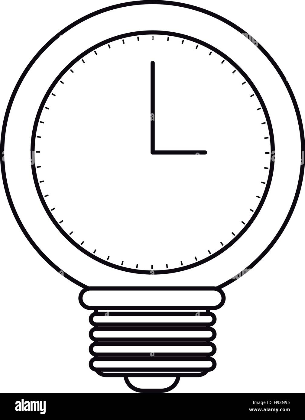 Light bulb and clock icon. Big idea creativity solution and imagination ...