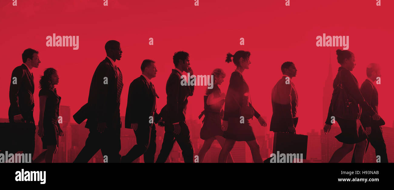 Business People Corporate Walking City Concept Stock Photo - Alamy