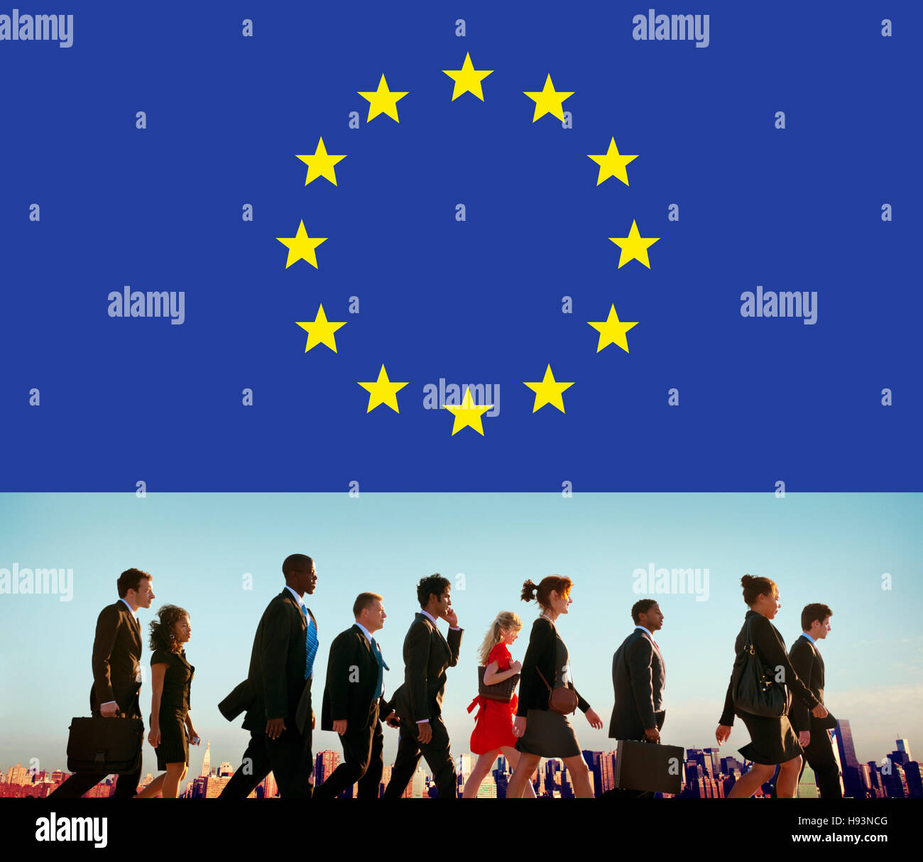 European Union Country Flag Nationality Culture Liberty Concept Stock ...