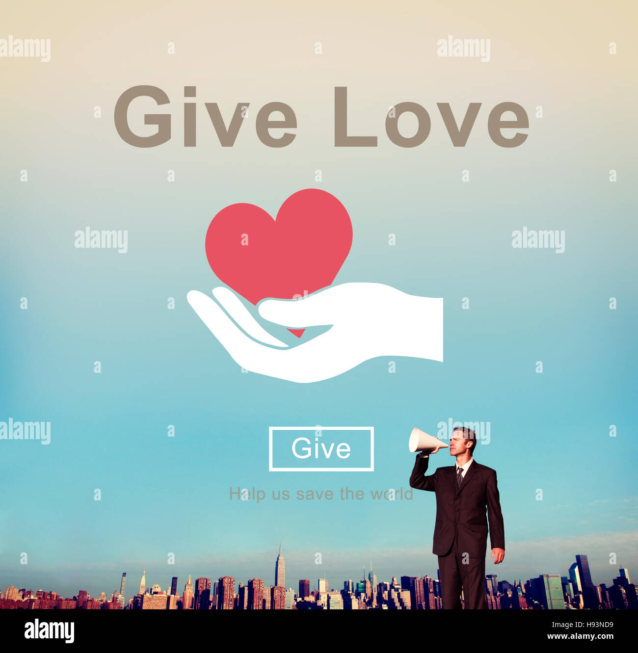 Give Love Charity Care Help Concept Stock Photo - Alamy