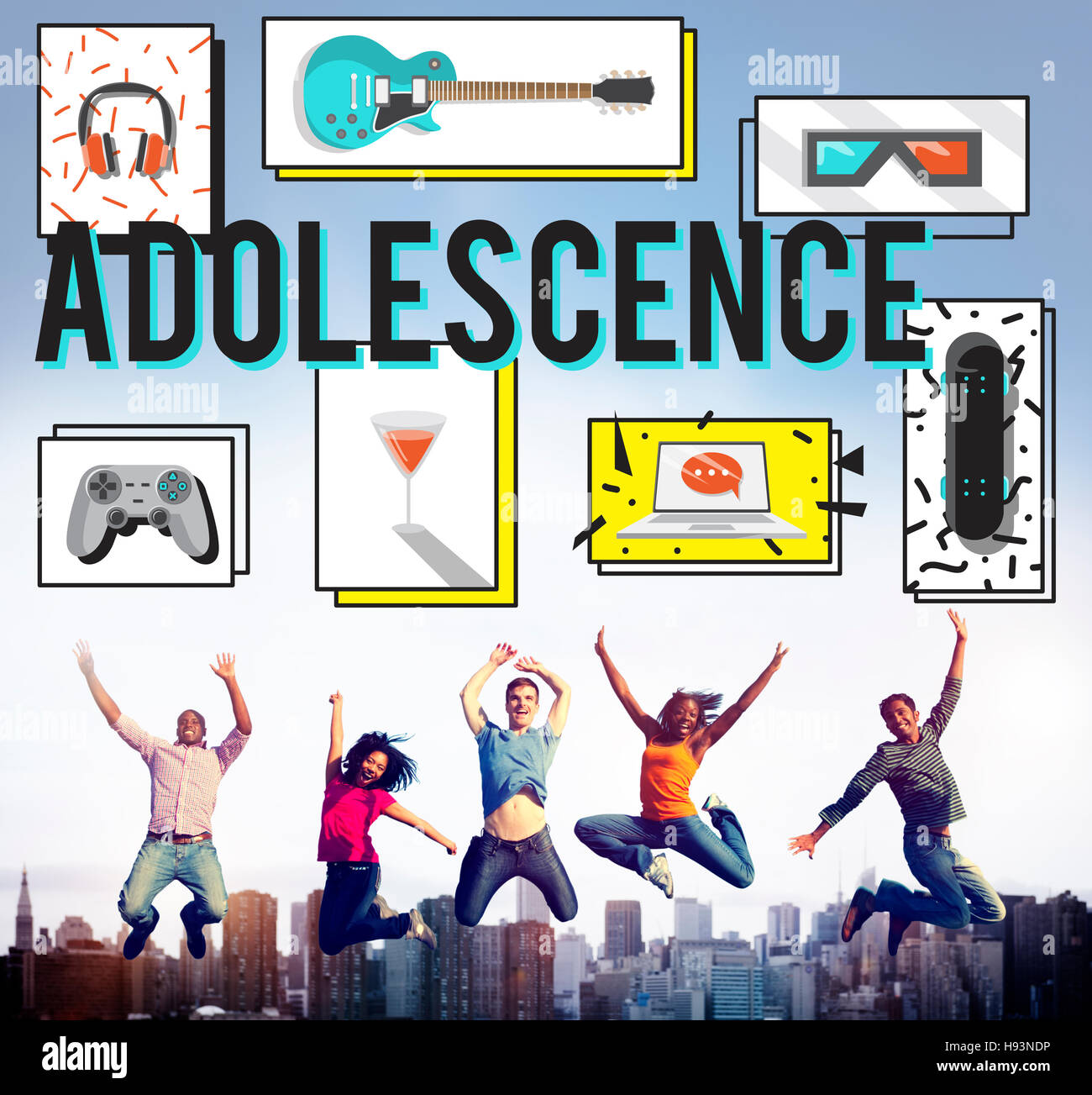 Adolescence Young Adult Youth Culture Lifestyle Concept Stock Photo - Alamy