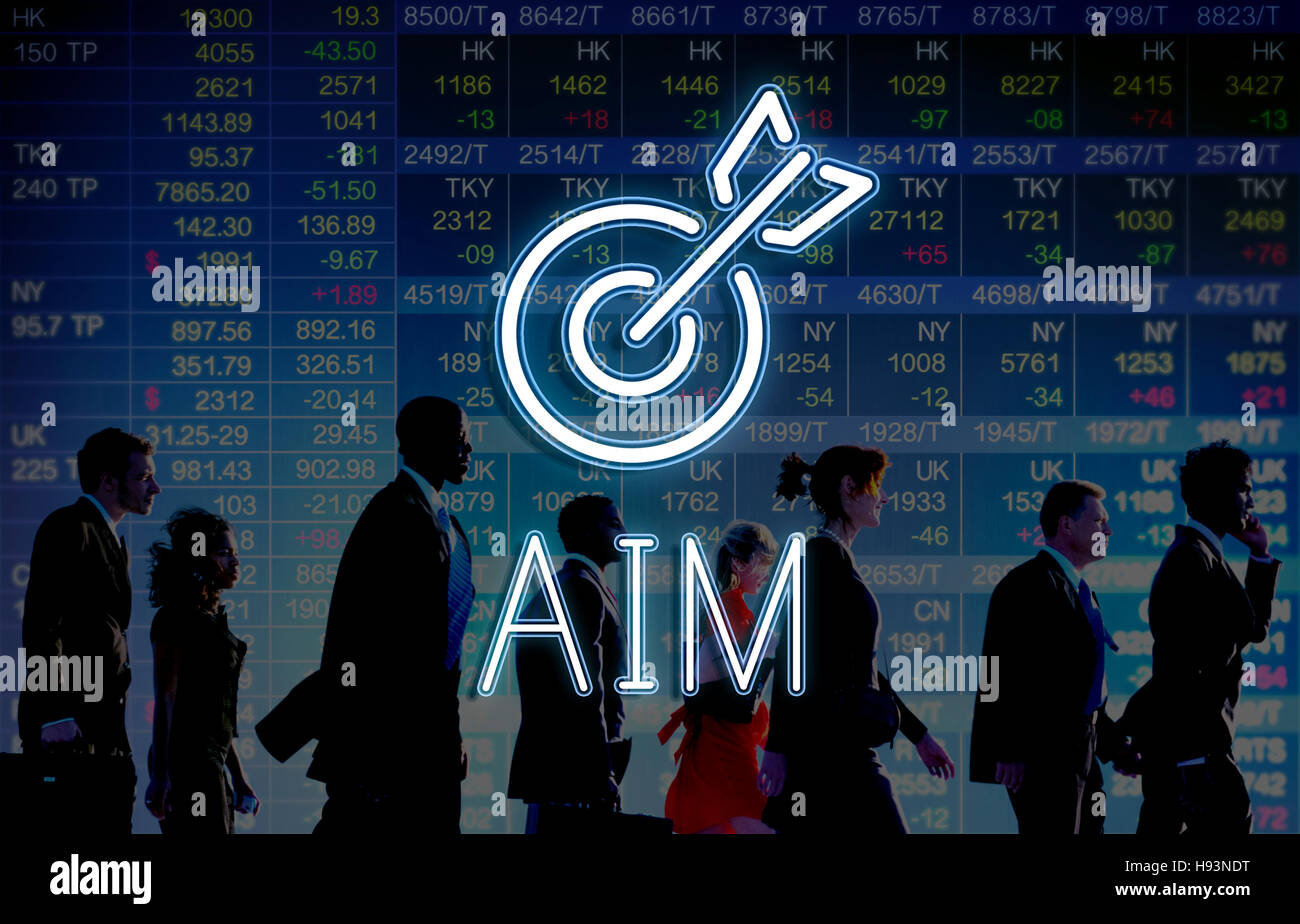 Target Goals Aim Aspiration Focus Vision Graphic Concept Stock Photo ...