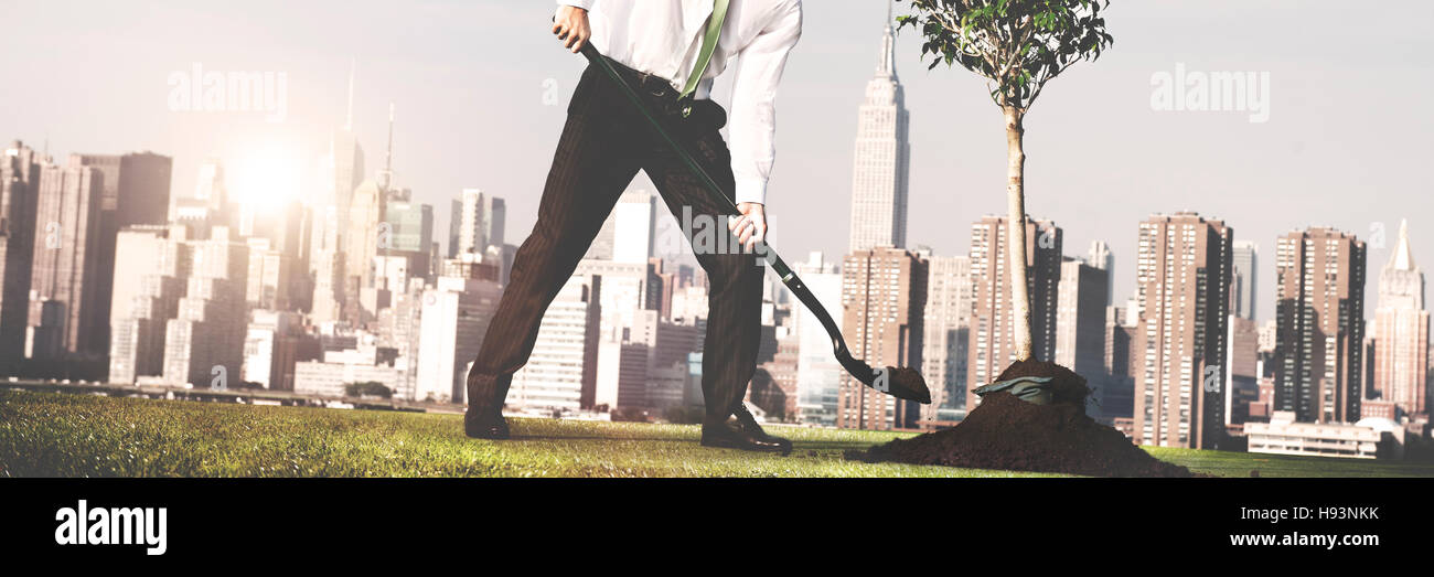Businessman Entrepreneur Profit Build Concept Stock Photo - Alamy