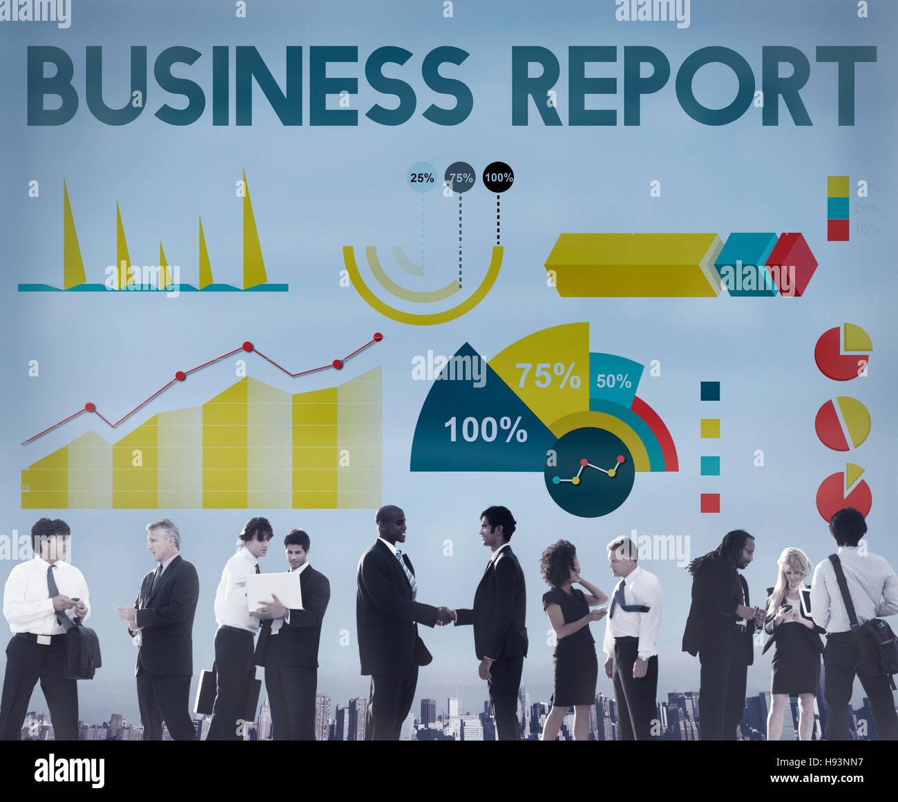 Business Report Percentage Business Chart Concept Stock Photo - Alamy