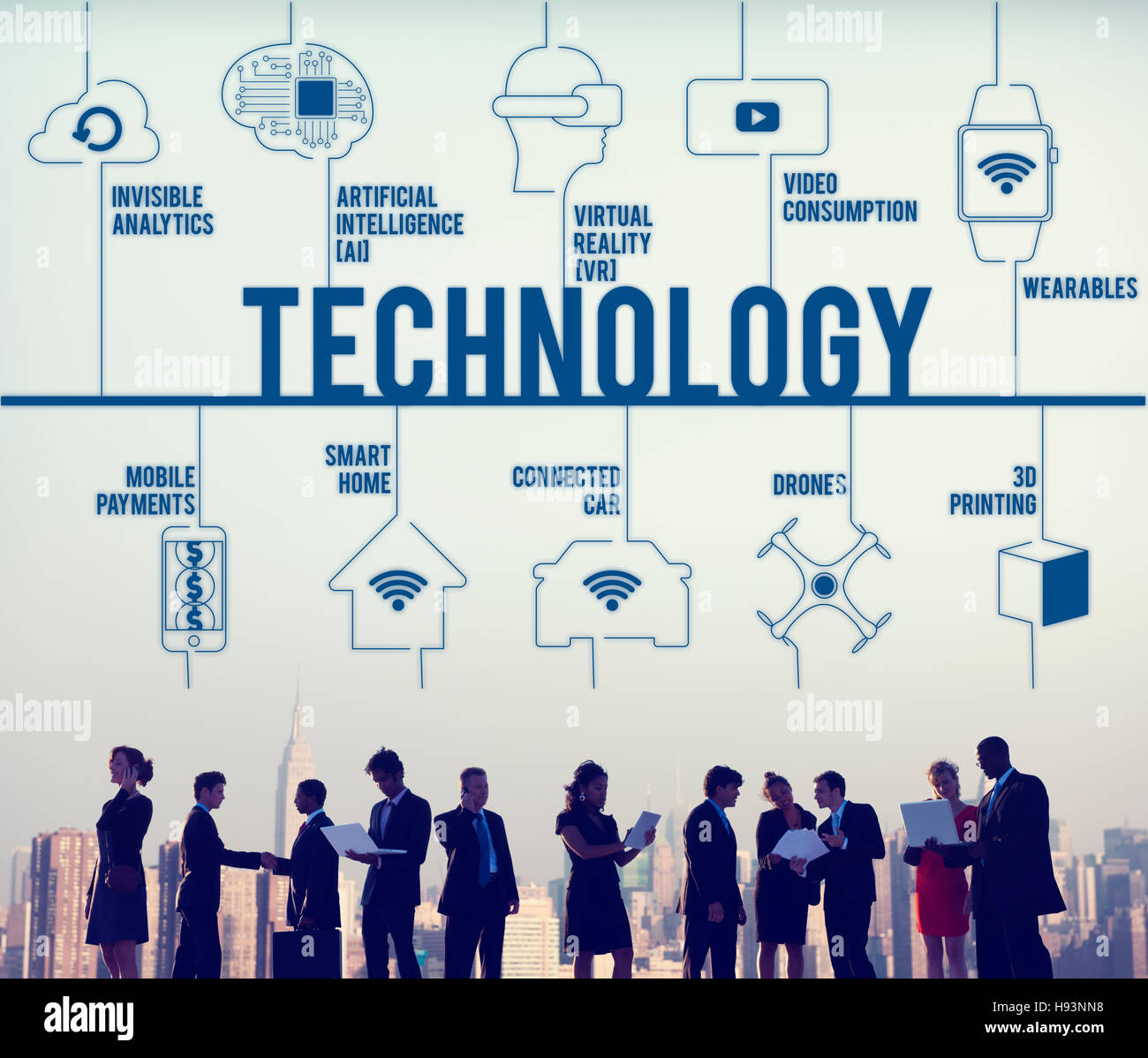Technology Futuristic Innovation Invention Connection Concept Stock ...