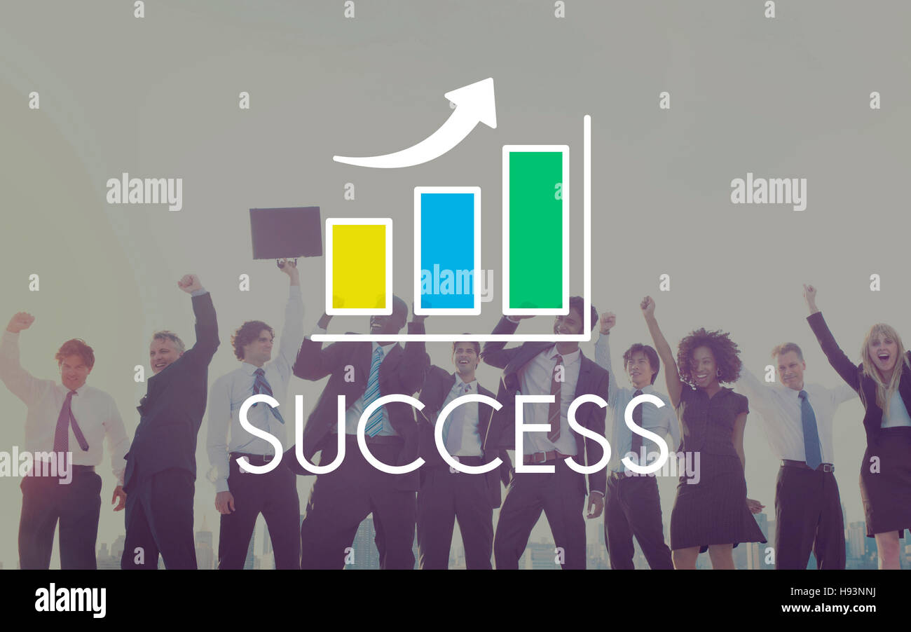 Success Increasing Bar Chart Concept Stock Photo - Alamy